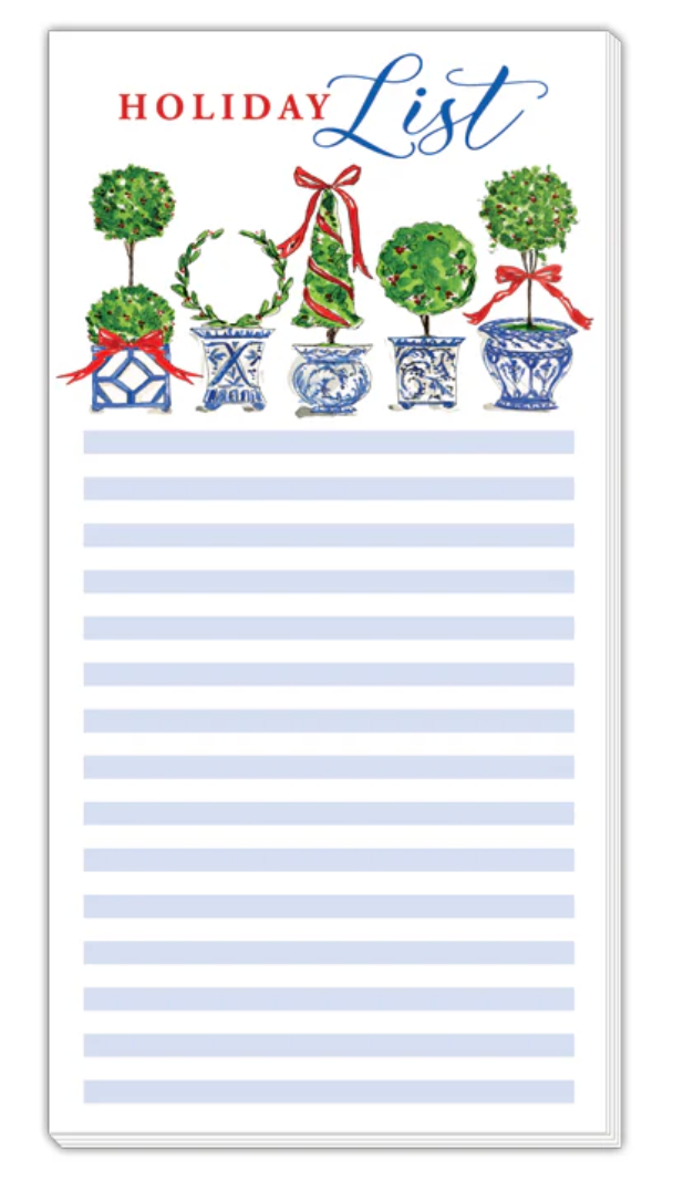 Holiday List Topiary Oversized Pad – RSVPNotes.com