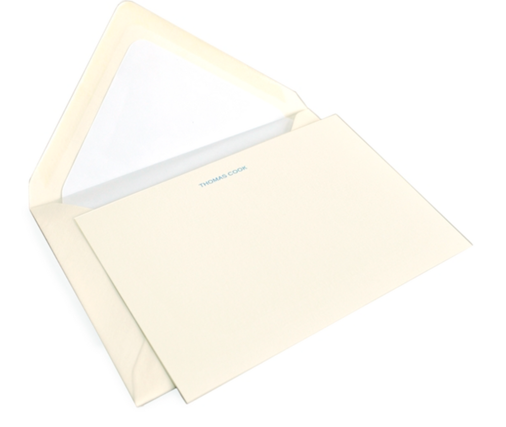 Original Crown Mill Classic Laid Plain Edge Note Card Silver Box ...